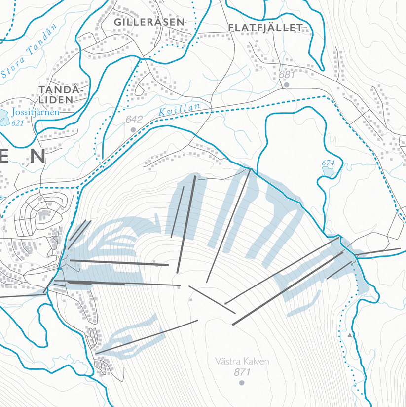 Skidkarta Sälen - Lindvallen - Tandådalen – Dapa Maps